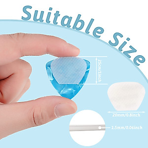 Nuanchu 50 Pack guitar pick grips Stop Dropping Your Guitar Picks While Playing Non Sticky Rubber Guitar Pick Holder Washable Self Adhesive Grips(Irregular Type, 1 x 0.8 Inch)