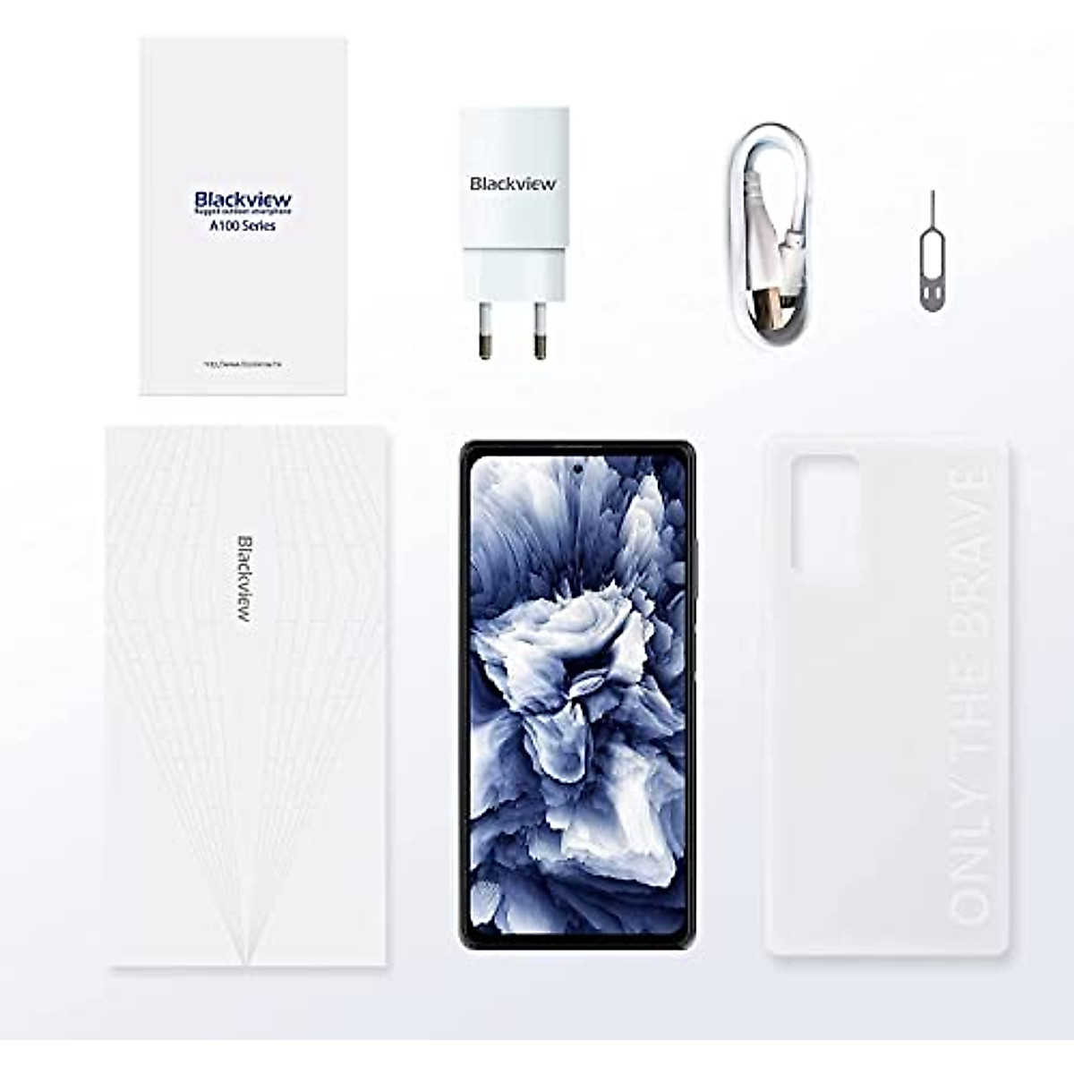 Blackview Unlocked Cell Phone, A100 Android Phone 6.67" FHD+ Punch Hole Screen, 4G Global Bands Dual Sim Unlocked Phones 6GB+128GB ROM/TF 512GB, Octa Core Processor Smartphone 12+8MP, 2.4/5G-WiFi NFC
