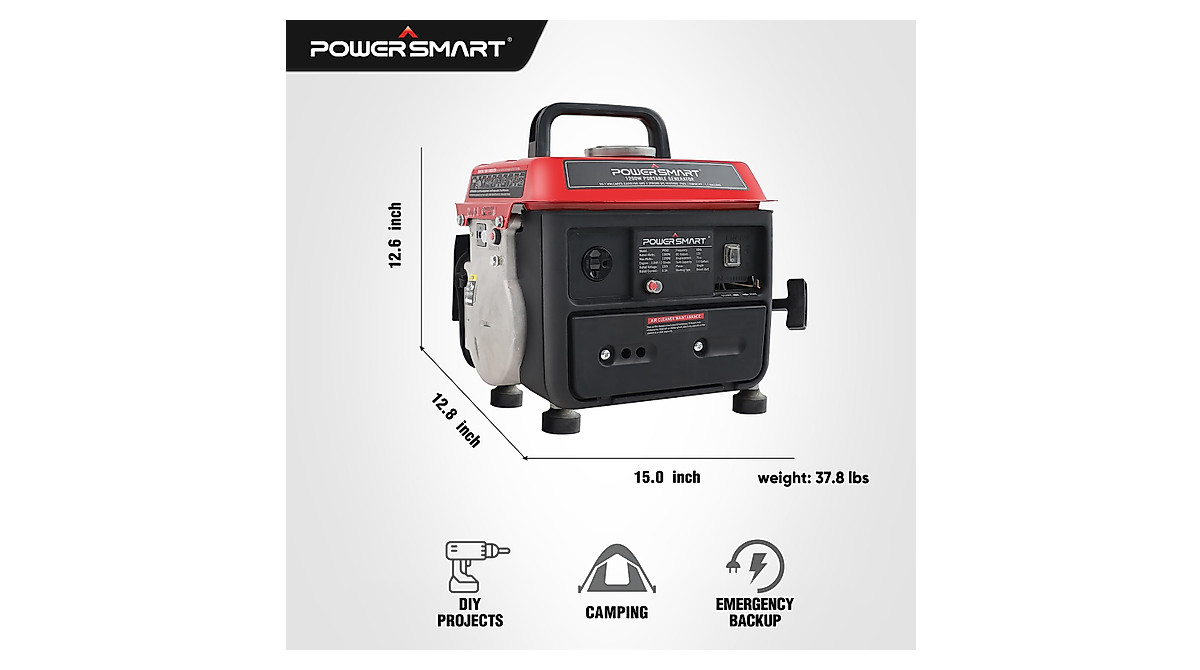 PowerSmart 1200W Portable Generator for Camping