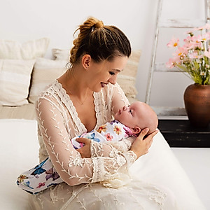 Baby Swaddle Blanket for Newborn Girl, 0-3 Months Small/Medium, 3 pcs Infant Swaddle Sack in a Gift Box, 100% Cotton Adjustable Swaddle Wrap, Pink