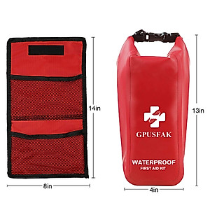 GPUSFAK 103 Pieces Boat Emergency Kit 2-in-1 Waterproof First Aid Kit
