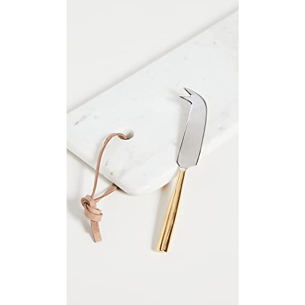 Two's Company Inc. Two's Copmany Elongated Solid Marble Serving Tray, White Marble, One Size