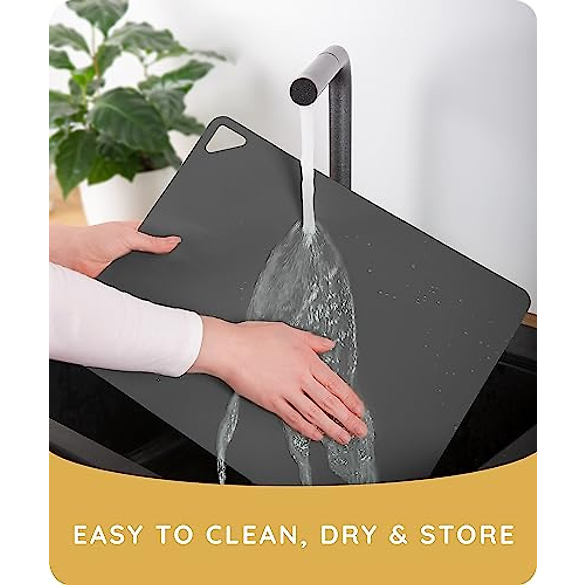 Extra Thin Flexible Cutting Boards for Kitchen - Cutting Mats for Cooking, Colored Cutting Mat Set with Easy-Grip Handles | Non Slip Cutting Sheets, Flexible Plastic Cutting Board Set of 3 (15"x12")