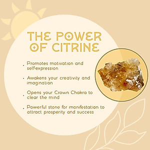 Nature's Decorations Citrine Crystal Pendant for Women, Double Terminated Gold Wire Necklace,Healing Crystal November Birthstone Jewelry, Ideal for A Gold Chain or Sterling Silver Necklace.