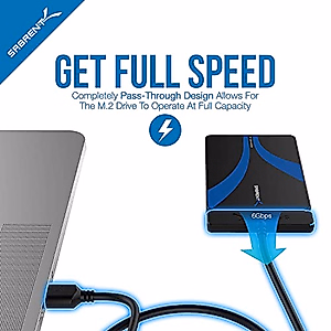 SABRENT M.2 SATA SSD to 2.5 Inch SATA III Aluminum Enclosure Adapter (EC-M2SA) [Not NVMe]