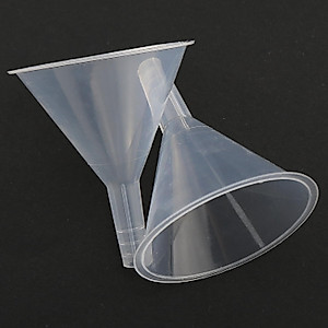Heyous 12PCS Plastic Transparent Filter Funnel 60MM Diameter for Science Lab Water Bottle Filling Liquid Transfer