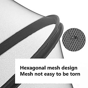 MINILUJIA Universal Foldable Star Mosquito Net and Storage Bag for Baby Stroller with Zipper Visible Breathable Sun Cover Bassinet Mesh Cover for Car Seat,Bassinets,Cradles,Cribs (Black with Star)