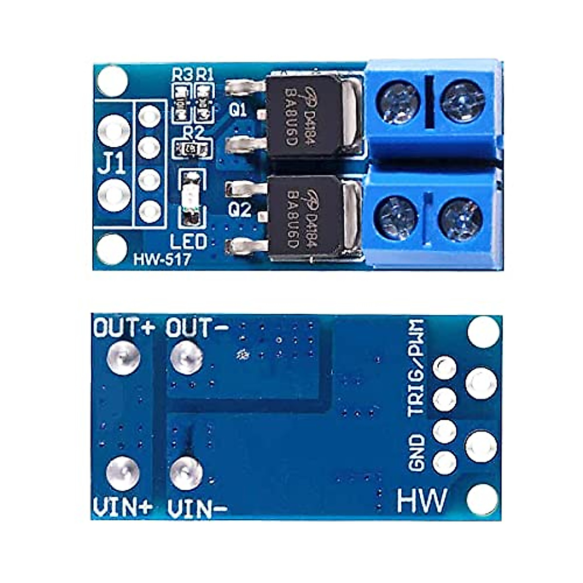12PCS Dual High-Power MOS Transistor Driving Module 0-20KHz PWM DC 5V-36V 400W Adjustment Electronic Switch Control Board Lamp Brightness Control 15A(Max 30A) Motor Speed Controller (12PCS)