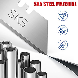 DIYSELF 2Pack Utility Knife Box Cutter Retractable and 50Pack Utility Knife Blades Box Cutter Blades