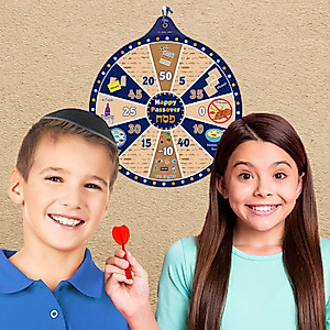 Rite Lite Passover Magnetic Dart Game Gift Set - Passover Dart Board, Passover Games, Passover Toy Dart Gift Set for Kids and Adults Alike, Educational & Fun Passover Gift for Pesach & All Seder Long!