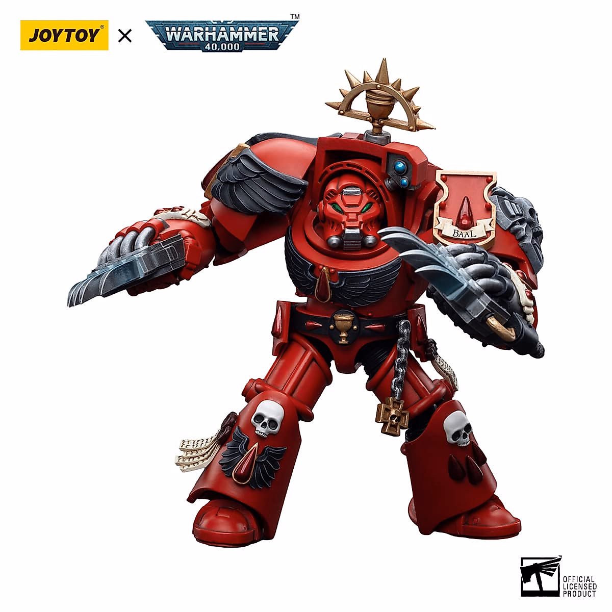 Joytoy 1/18 Action Figure Warhammer 40k Mecha 5.3in High Model Toy Blood Angels Assault Terminators Brother Tyborel