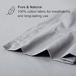 Best Season 400 Thread Count Cotton Queen Size Sheet Set (Gray Color) 4 Piece - 100% Long Staple Cotton Sheets Set, Soft Cotton Bed Sheets Sets with Deep Pocket fit Upto 16 inch