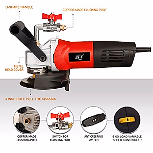 ZFE 800W/110V Variable Speed 4'' Wet Polisher / Grinder & Granite Diamond Polishing Pads Concrete Polisher Stone Polisher for Granite/Marble/Concrete/Stones