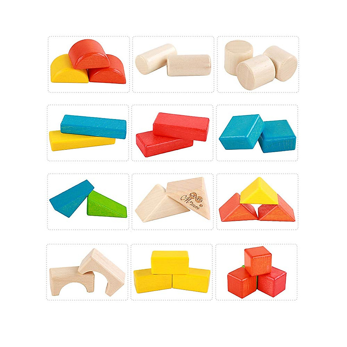 BESTING Balancing Stacking Blocks with Different Shape and Color Parent-Child Children's Educational Balance Wooden Stacking Interlock Decompression Preschool Toys Balancing Games (HJ003)