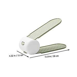 Levemolo 2pcs Shoes Double Bedroom Sandals White Racks Practical Stackable Home for Adjustable Shelf Space High Stacker Organizer Non-Skid Storage Green Slots Clo Low Stands Layer Sneakers