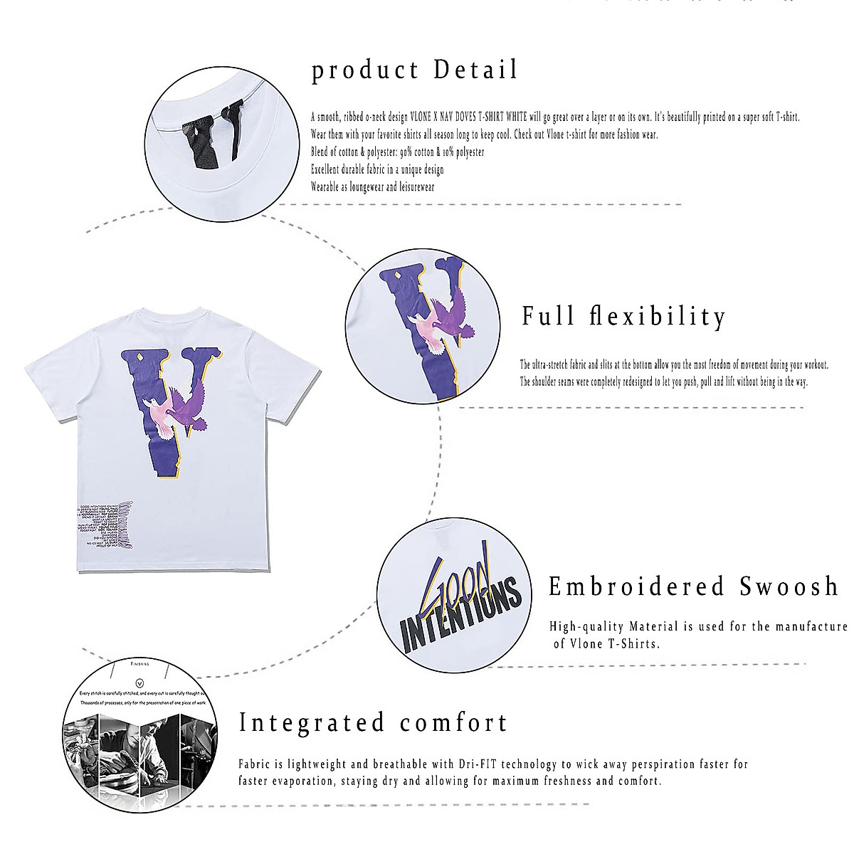 Crewmate Men’s T-Shirt Fashion Big V Letter Printed Shirt Casual Couple Hip Hop Short Sleeve Crystal Diamond T-Shirt