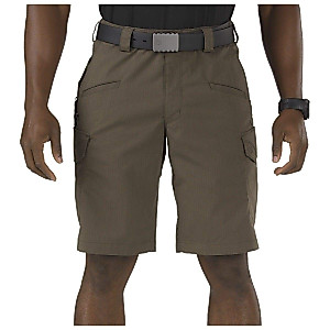 5.11 Tactical Men's Stryke 11-Inch Inseam Military Shorts, Flex-Tac Ripstop Fabric, Style 73327 Tundra, 31