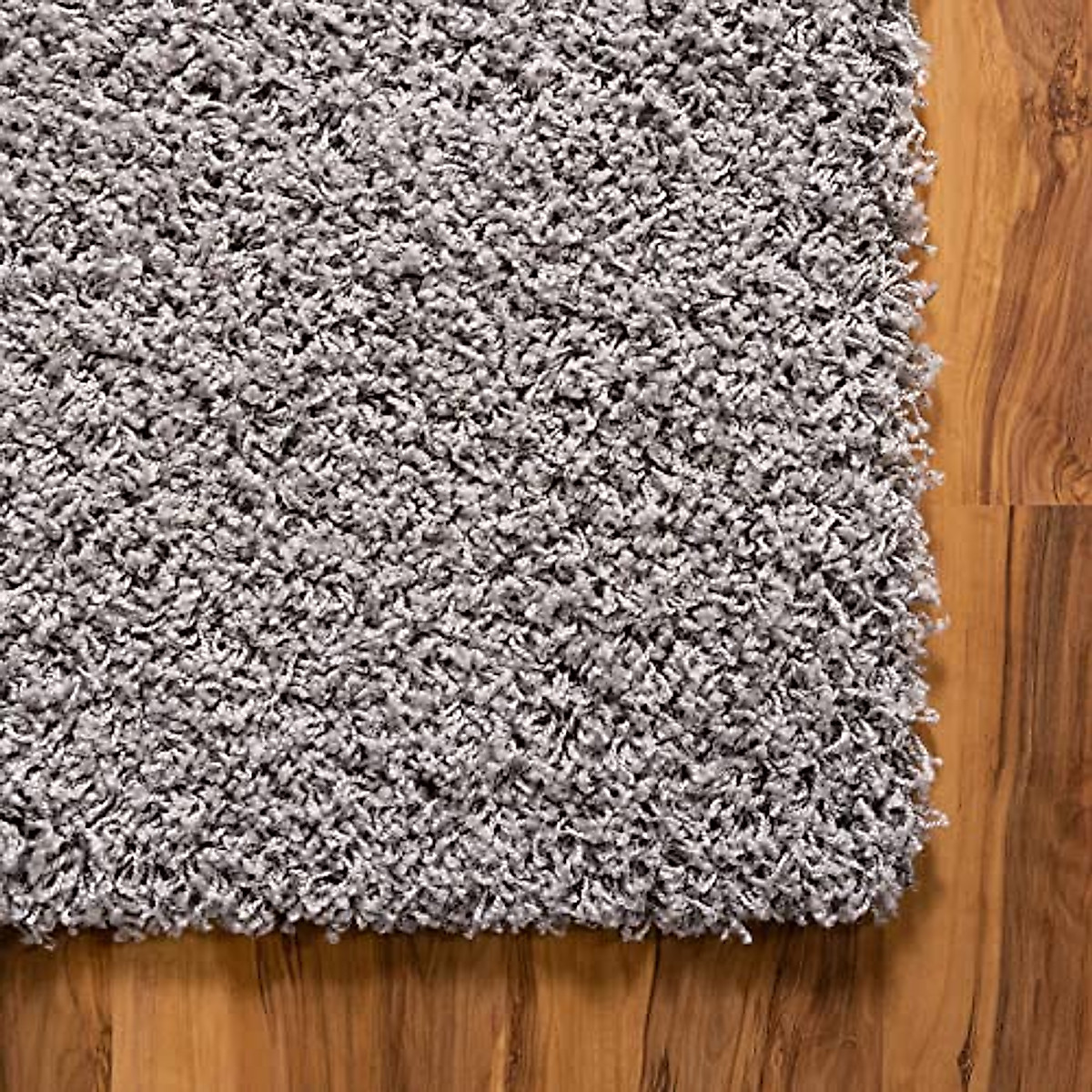 Unique Loom Solid Shag Collection Area Rug (8' x 10', Cloud Gray)