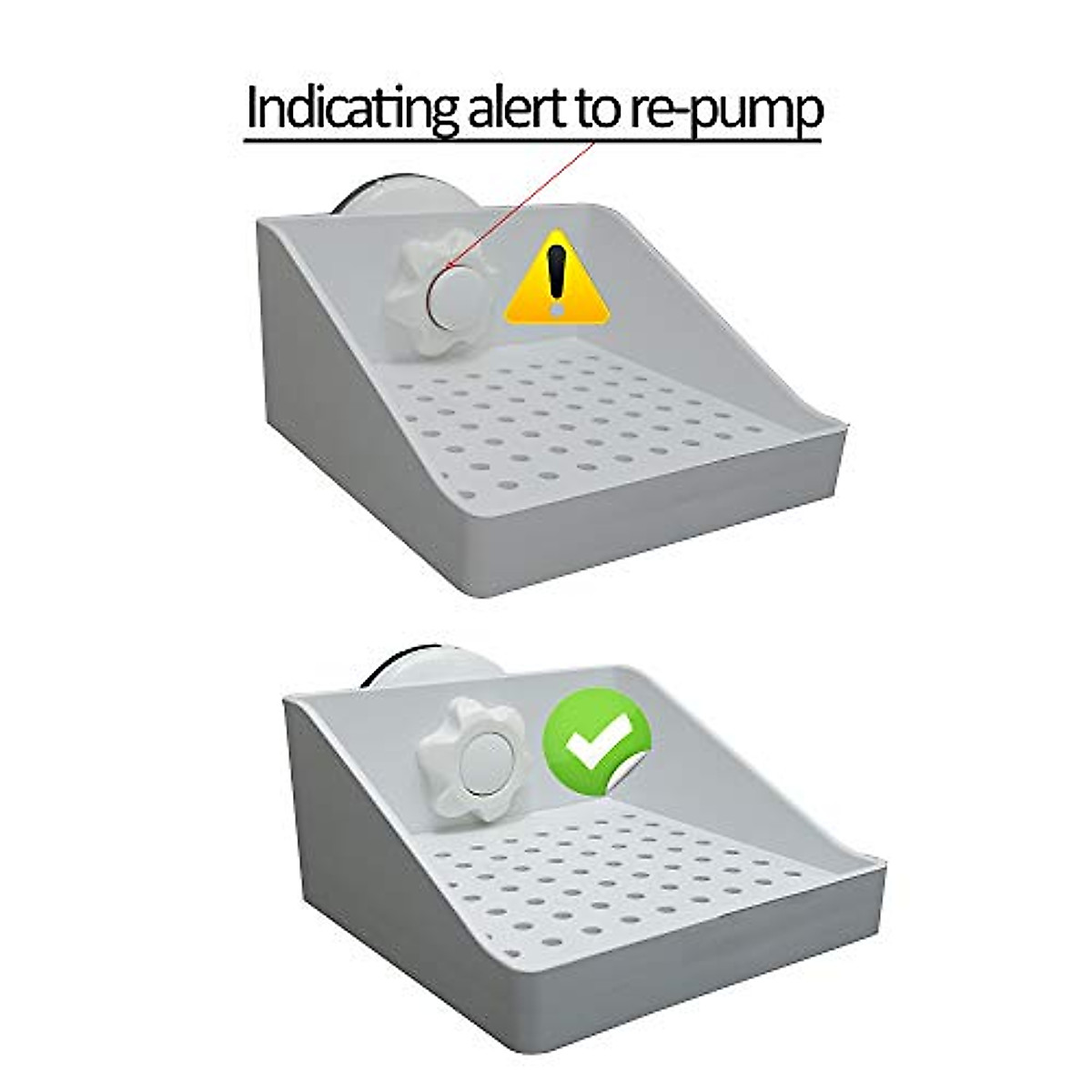 PUMP&FIX Multi-Purpose Suction Cup Hooks Shelf Tray Extender for Bathroom Shower Drinks Holder, Kitchen, Office Holder Shelves Organizer and Glass Window Sill Indoor Storage for Plant