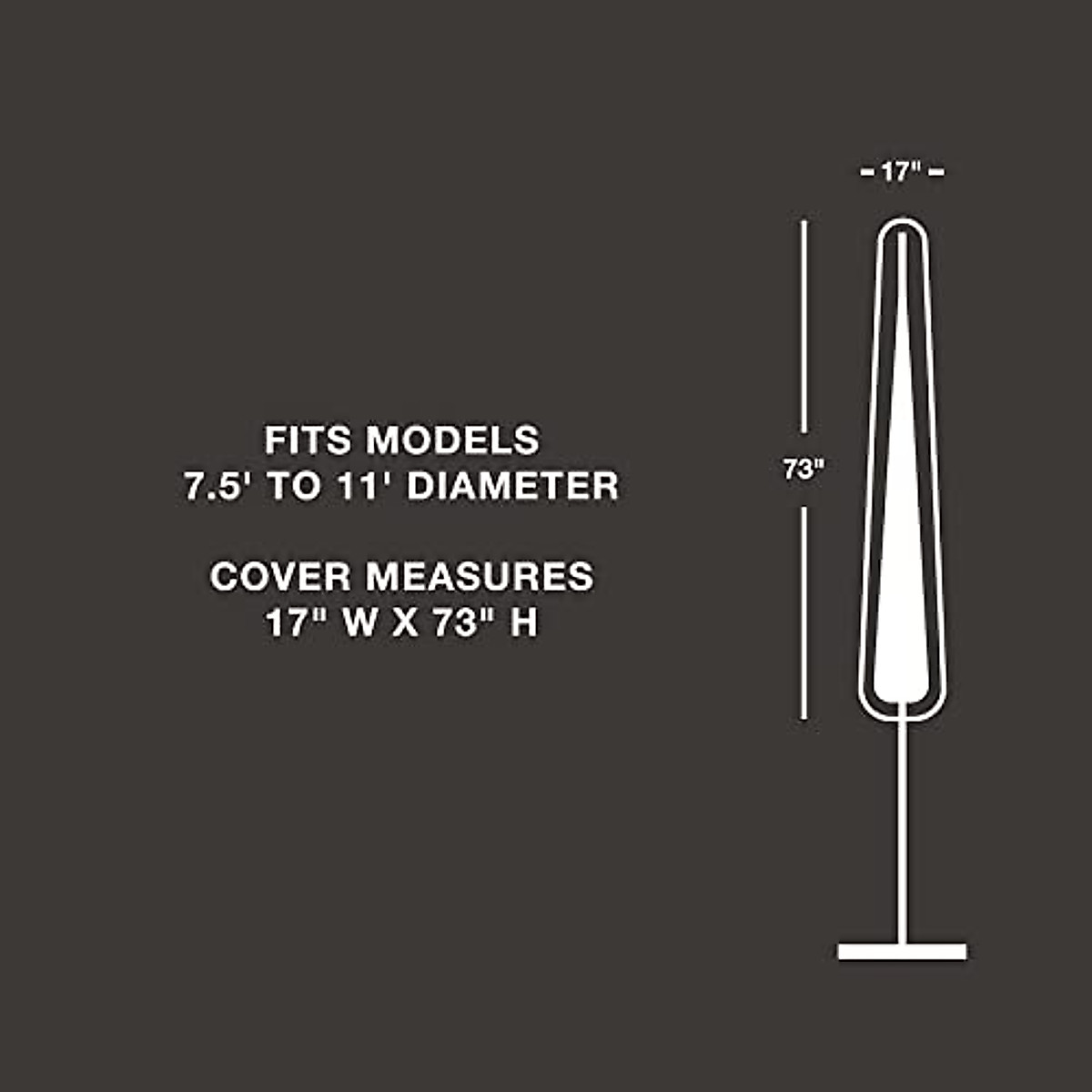 True Guard Patio Furniture Covers Waterproof Heavy Duty - Umbrella Cover, 600D Rip-Stop, Fade/Stain/UV Resistant for Outdoor Patio Furniture, Dark Brown