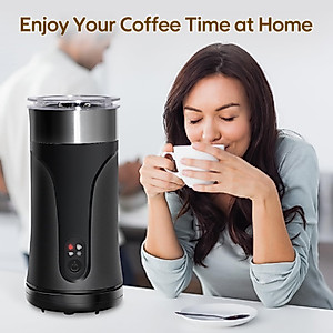 Milk Frother and Steamer, JOKARWAY Milk Frothers for Coffee, Hot&Cold 8.1oz/240ml Automatic Milk Steamer and Frother for Latte, Cappuccinos, Macchiato, Stainless Steel Coffee Frother Electric 2 Whisks