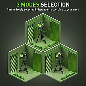 Huepar 902CG Self-Leveling 360-Degree Cross Line Laser Level with Pulse Mode, Switchable Horizontal and Vertical Green Beam Laser Tool, Magnetic Pivoting Base Included