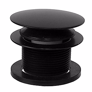 Westbrass 493244H-62 12" & 4" Bath Waste & Overflow Assembly with Tip-Toe Drain Plug and Illusionary Faceplate-SCH. 40 PVC Pipe, 1-Pack, Matte Black