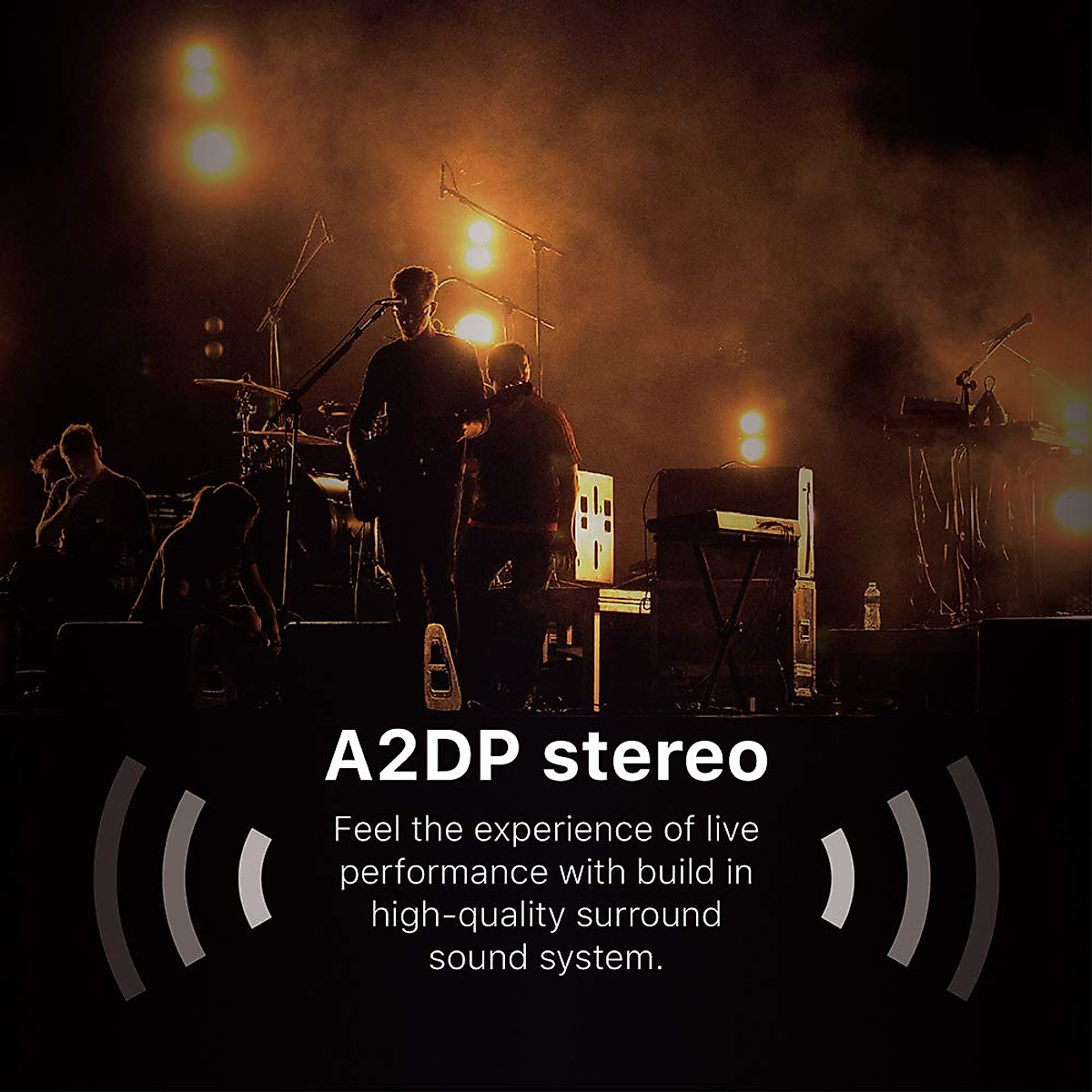 Gigastone Wireless Headphones with Mic, HiFi Stereo Bluetooth 4.2, Magnetic Earbuds Noise Reduction, Light Weight Sweatproof, 3 Size Comfortable Eargel, Compatible with Apple iPhone Samsung LG Android