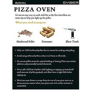 GYBER Fremont Stainless Steel Portable Outdoor Patio Wood Fired 12 Inch Pizza Maker Countertop Oven, For Pizza, Burgers, Fish, & More, Silver