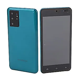 Yunseity Smartphone, 6.1in HD Screen 5G Net S21 Ultra Face Unlock Smartphone, 2GB RAM 16GB ROM Dual Sim Dual Standby Mobile Phone for Android 11(Green+US Plug)