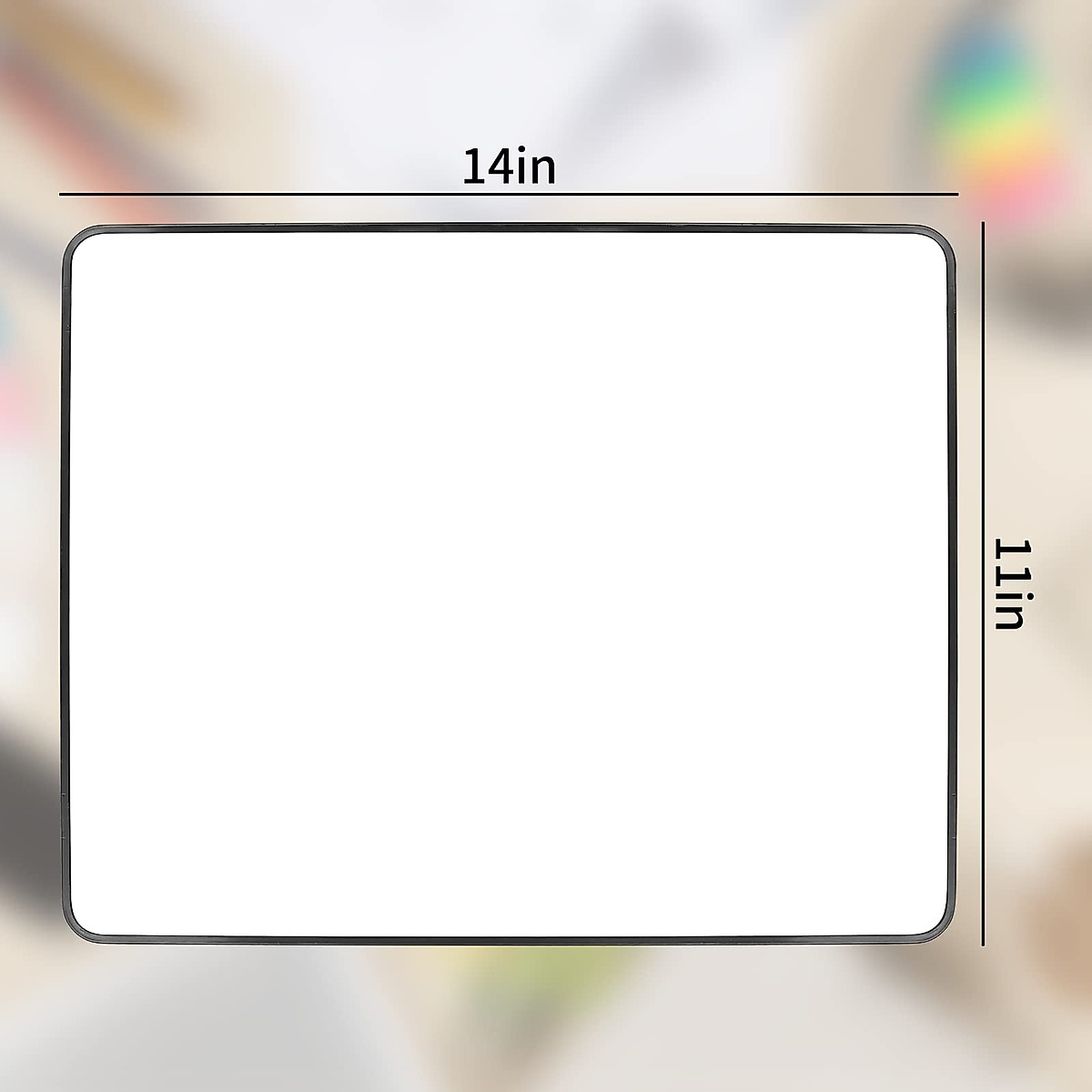 White Board Dry Erase - 14" X 11"，Dry Erase Board，Small White Board with 6 Markers（Double Sided Whiteboard）