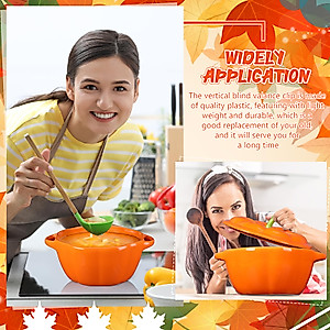 Ziliny 2 Pcs Pumpkin Bowls Ceramic Pumpkin Dish 13 oz Casserole Cookware Serving Pot Pumpkin Safe Oven Pot with Lid and Handle for Fall Halloween Thanksgiving Autumn Cooking Baking Dessert
