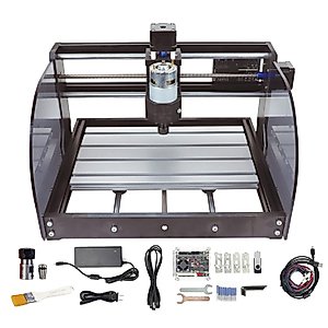 RATTMMOTOR CNC 3018 PRO MAX CNC Router Machine Kit DIY Mini CNC Wood Router Machine 3 Axis GRBL Control Engraver Milling Cutting Machine Working Area 300x180x45mm for Plastic/Wood/Acrylic/PVC/PCB