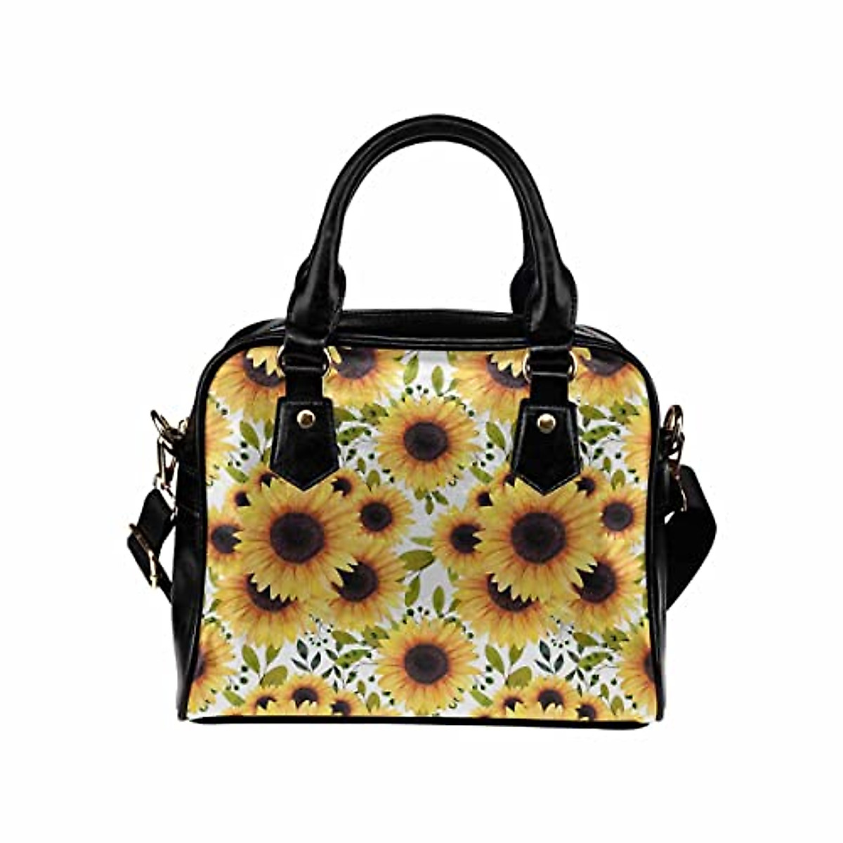 InterestPrint S-ummer Sun-flower PU Leather Lady Purses and Handbags