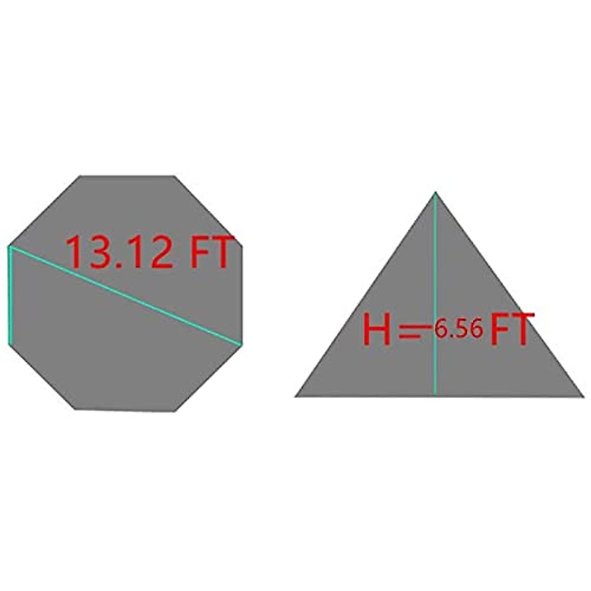 4 Person Tent Ultralight 15D Nylon Teepee Hot Tent with Fire Retardant Stove Jack for Flue Pipes with 2 Doors Snow Skirt