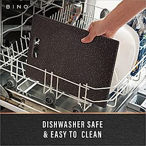 BINO Cutting Board - 3-Piece Chopping Boards | BPA-Free Plastic, Durable, Multipurpose, Dual-Sided, Dishwasher Safe, Easy to Clean | Charcuterie Accessories | Home & Kitchen Utensils