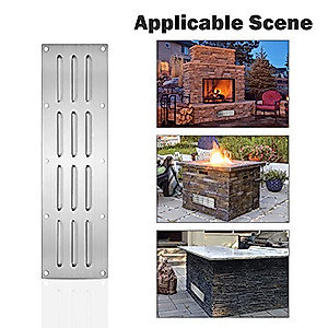 Stanbroil Stainless Steel Venting Panel for Grill Accessory, 15" by 4-1/2"