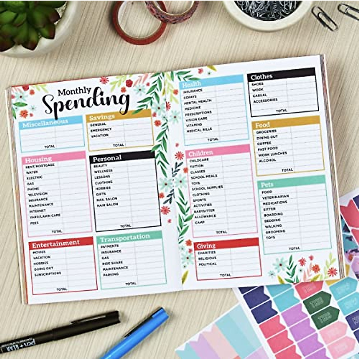 Pen+Gear 5.5" x 7.5" Budget Planner, 80 Pages