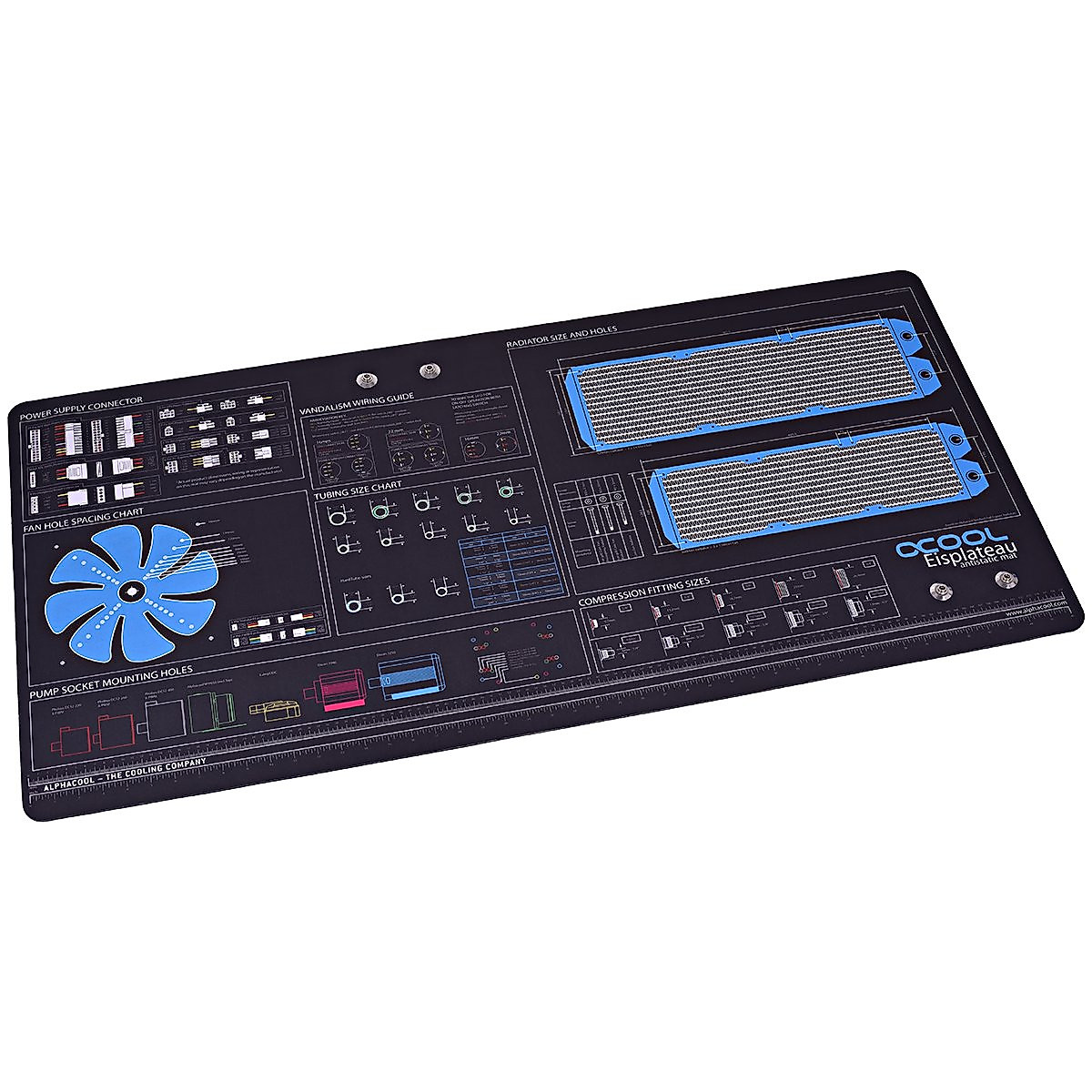 Alphacool 90334 Eisplateau Anti-Static Work- and mounting mat 120x60cm Water Cooling Accessories