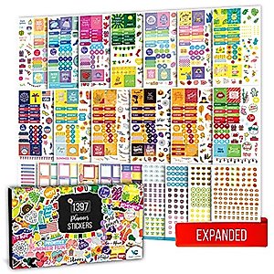 [Expanded] Aesthetic Planner Stickers - Seasonal, Productivity & Decorative Stickers for Women - 23 Sheets / 1397 pcs - Ideal for Journals, Calendars, Planners