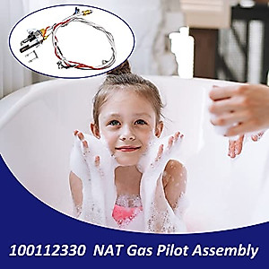 100112330 Water Heater Pilot Assembly, Replacement for 9007876 9007877 Thermopile Nat Gas Assembly Compatible with Whirlpool, A.O.Smith, Kenmore, American Water Heater Replace for 300 301 Series