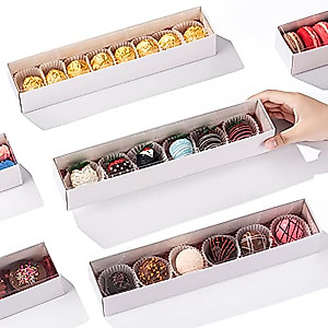 SLShePack 20Pack 12x2¼x2 Inches Clear Chocolate Covered Strawberries Boxes for 6, Macaron boxes for 12, Truffle Boxes Cocoa Bombs Cookies boxes