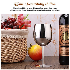 12 Set Stainless Steel Wine Glasses Metal Unbreakable Wine Glass 12 oz Portable Steel Wine Glass Wine Goblet Stemmed Wine Glasses Goblet Set for Outdoor Travel Camping Picnic, Silver