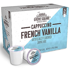 Grove Square Cappuccino, French Vanilla, 24 Count Single Serve Cups
