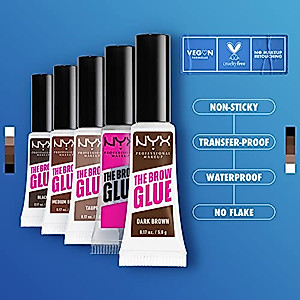 NYX PROFESSIONAL MAKEUP The Brow Glue, Extreme Hold Eyebrow Gel - Clear