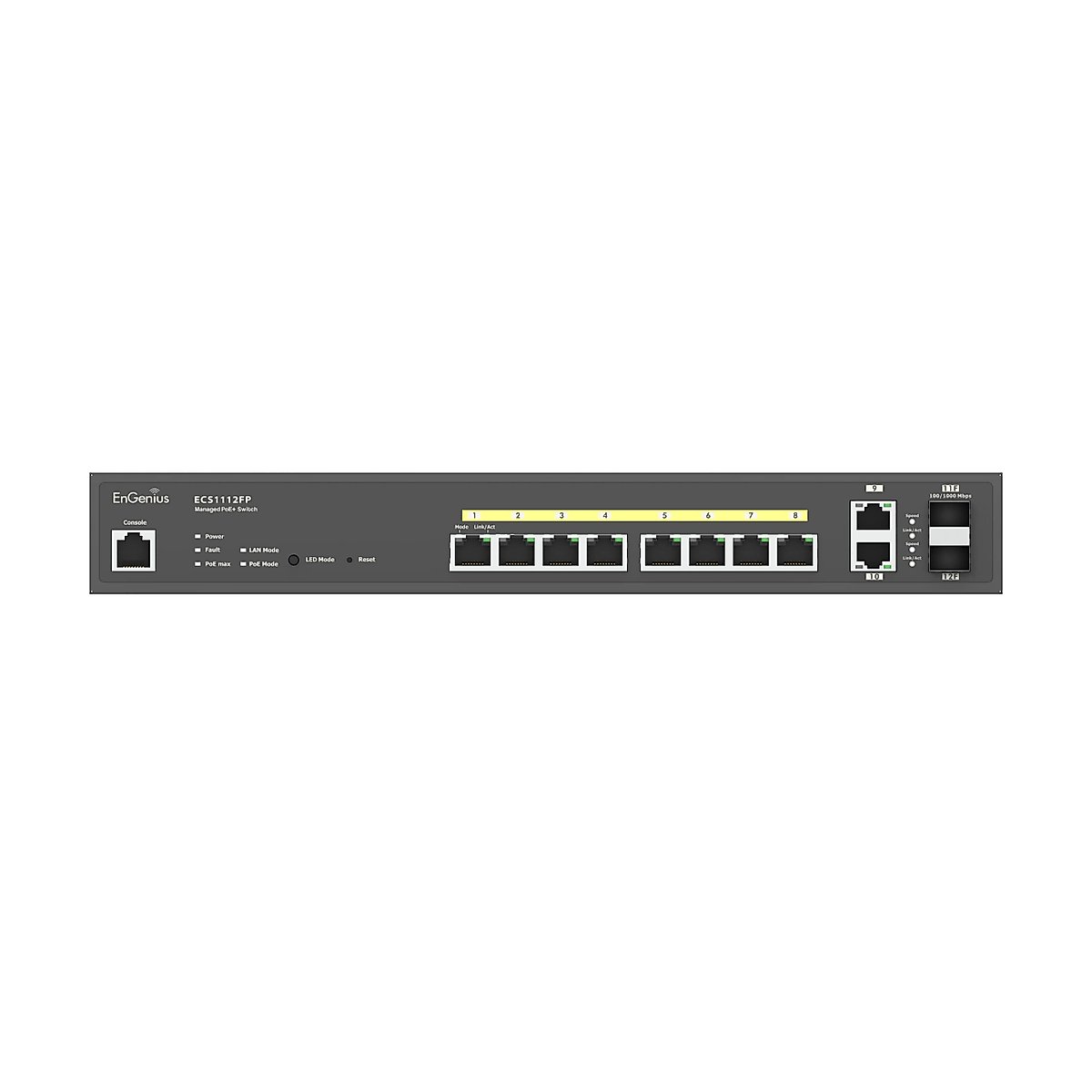 EnGenius Cloud （ECS1112FP）｜ 8-Port Gigabit PoE+ Switch