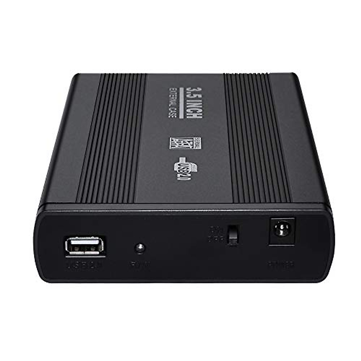 3.5 inch HDD External Case USB 2.0 to SATA External 3.5 Hard Drive Enclosure Disk for 3.5 SATA HDD External Storage Box with Aluminum Case (USB2.0-Silver)