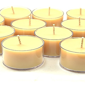 Very Vanilla Scented - Soy Tealight Candles, 12 Pack - Beige Tealight Candles - Highly Scented - Made with Soy Wax - Handmade in The USA - Candeo Candle - Food Scents