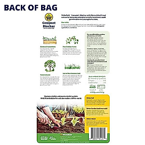 Wakefield Compost + Biochar with Mycorrhizal Fungi – Premium Aged Organic Compost with Mycorrhizal Fungi, Blended with 100% Biochar – 1 Gallon