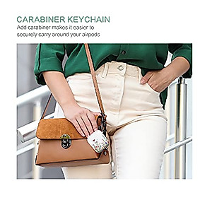 Cutebricase Airpods Case, Yellow Flowers Airpod Case for Women Girls Protective Hard Airpod Case Cover for Apple AirPods 2 & 1 with Keychain Compatible with Wireless Charging (Flowers)